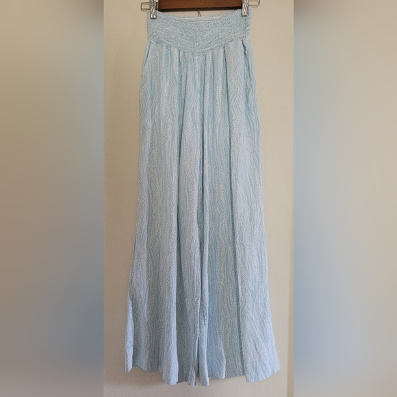 Joie | Pants & Jumpsuits | Joie Light Blue Ditzy Polka Dots Linen Blend ...